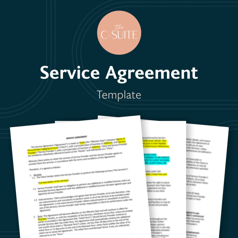 Service Agreement | The C-Suite