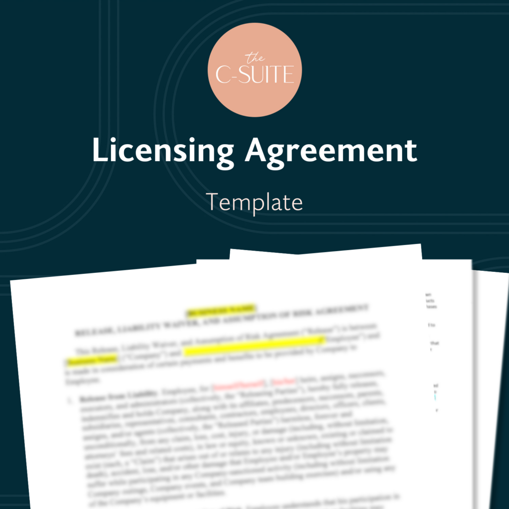 Licensing Agreement Template | The C-Suite